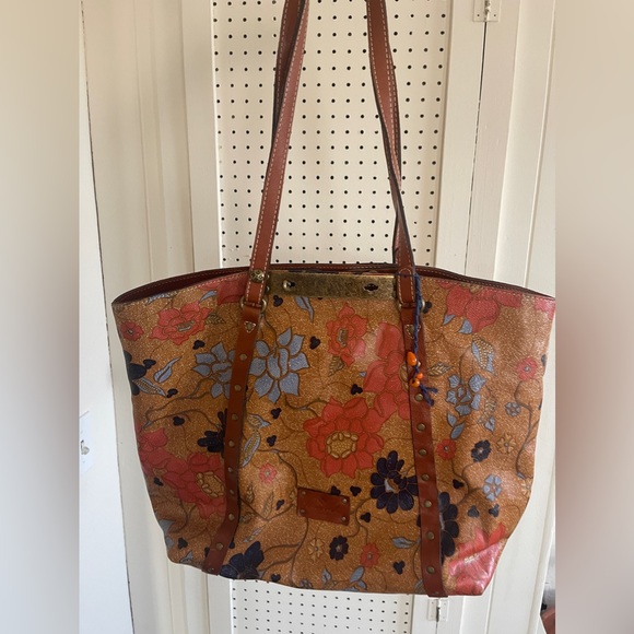 Patricia Nash | Bags | Patricia Nash Tote Bag Leather Floral Shoulder ...